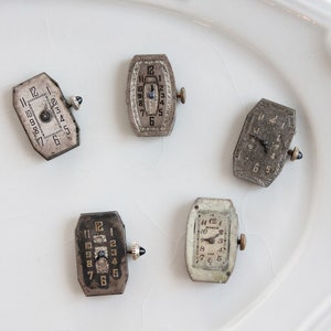 Set of (5) Vintage Watch Face Pieces, Vintage Watch Movements ...