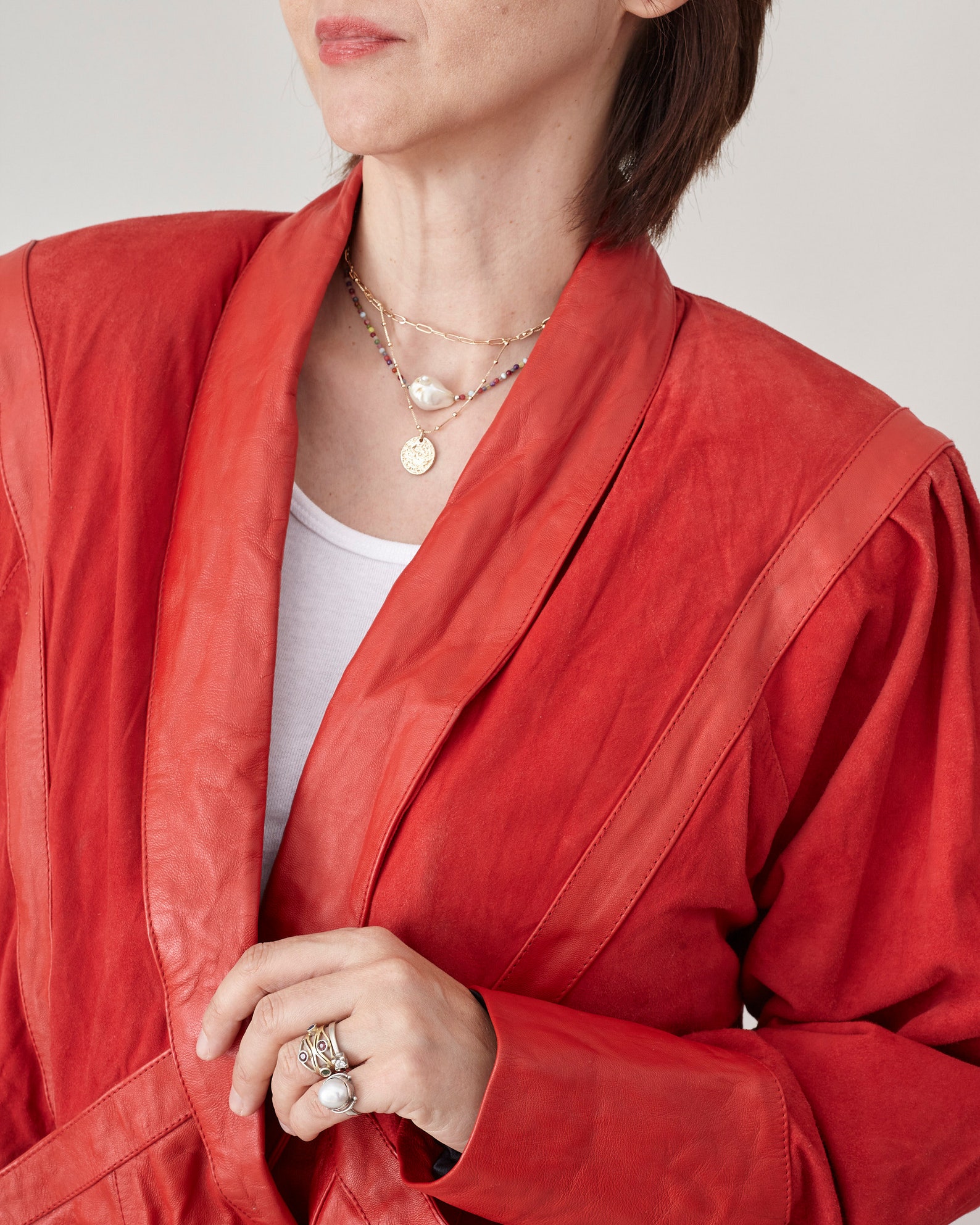 Vintage Red Leather Jacket for Women Fits S L Soft - Etsy