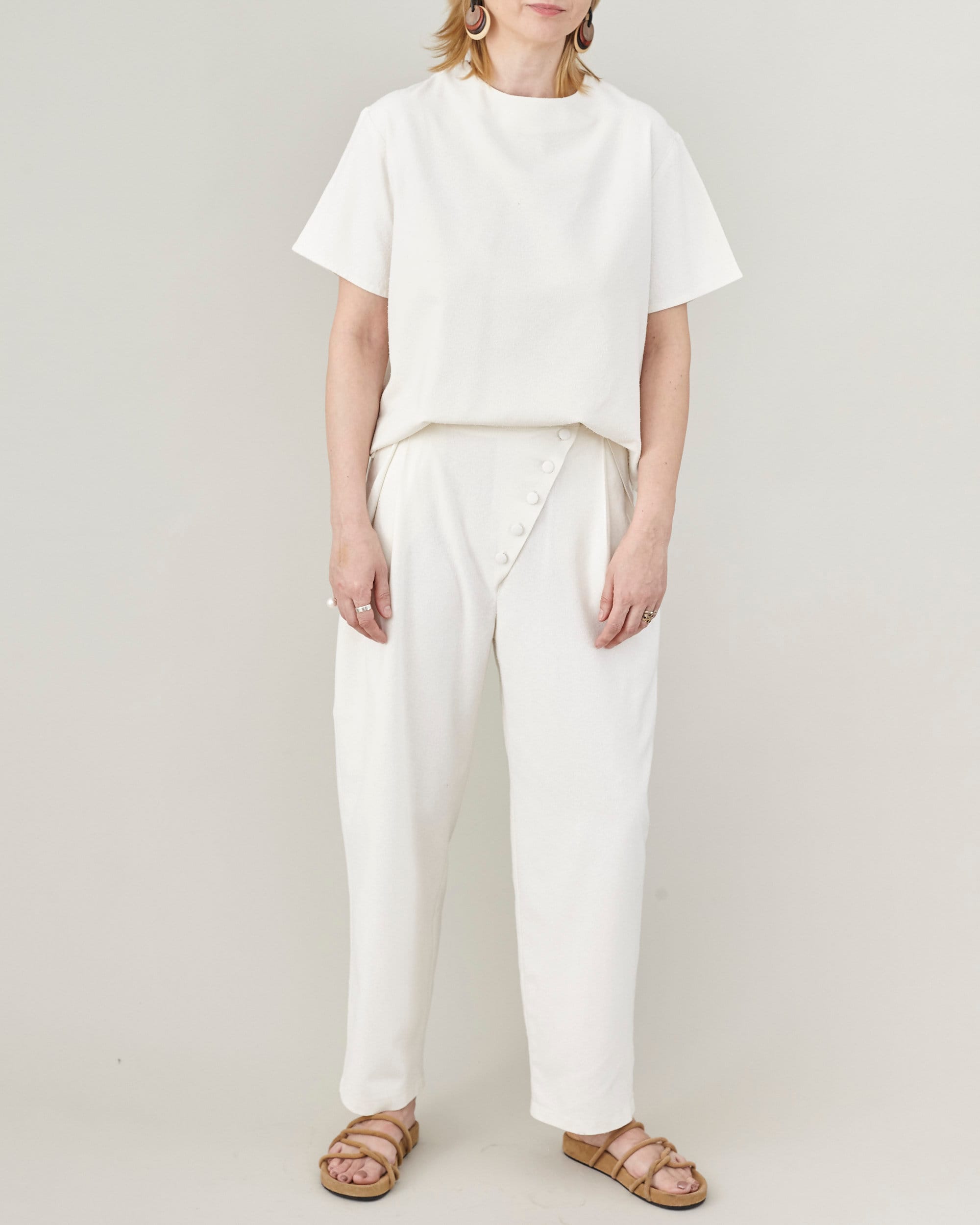 Raw Silk Pants for Summer Overlap Button Fly Pants With High - Etsy
