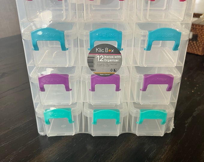 Klic Box 12 Individual Small Transparent Plastic Boxes With Snapping ...