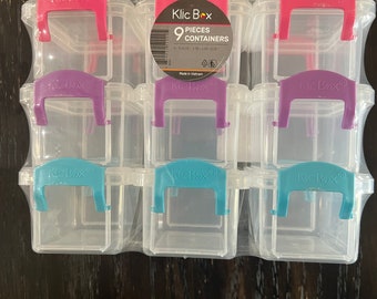 Klic Box 12 Individual Small Transparent Plastic Boxes With Snapping ...