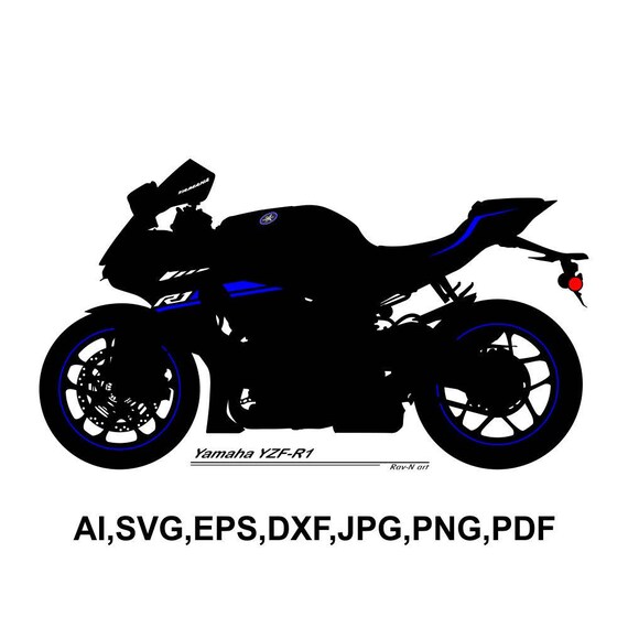 Yamaha YZF R1 Motorcycle Motorbike Vector Laser Cutting | Etsy