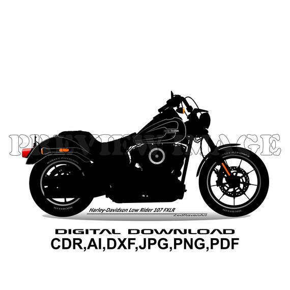 Harley Motorcycle Rider Silhouette