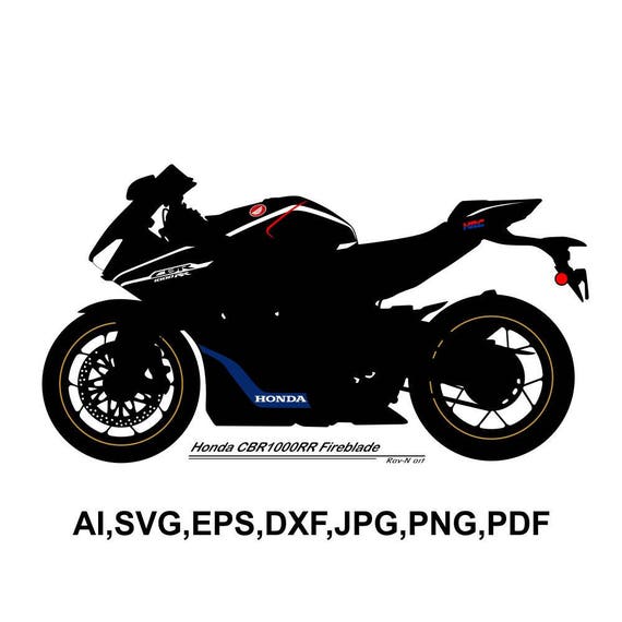 Honda CBR1000RR Motorcycle Motorbike Vector Laser Cutting | Etsy