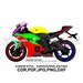 Yamaha YZF R6 - Motorcycle Motorbike Vector Graphic Digital Artwork ...
