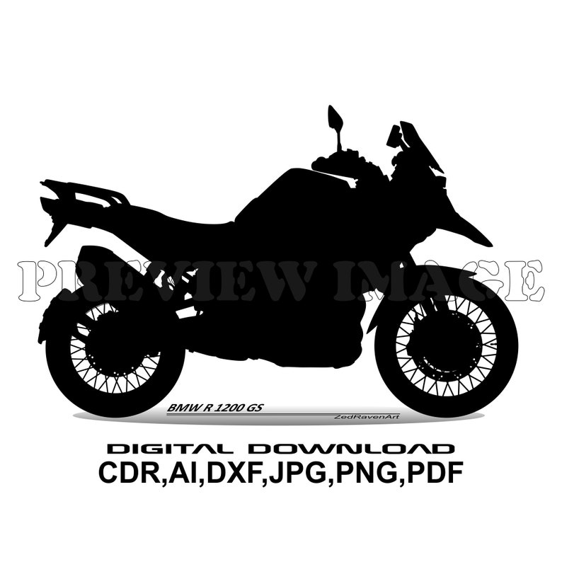 BMW R 1200 GS Motorcycle Motorbike Vector Graphic Digital Artwork ...