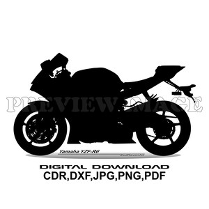 Yamaha YZF R6 - Motorcycle Motorbike Vector Graphic Digital Artwork ...
