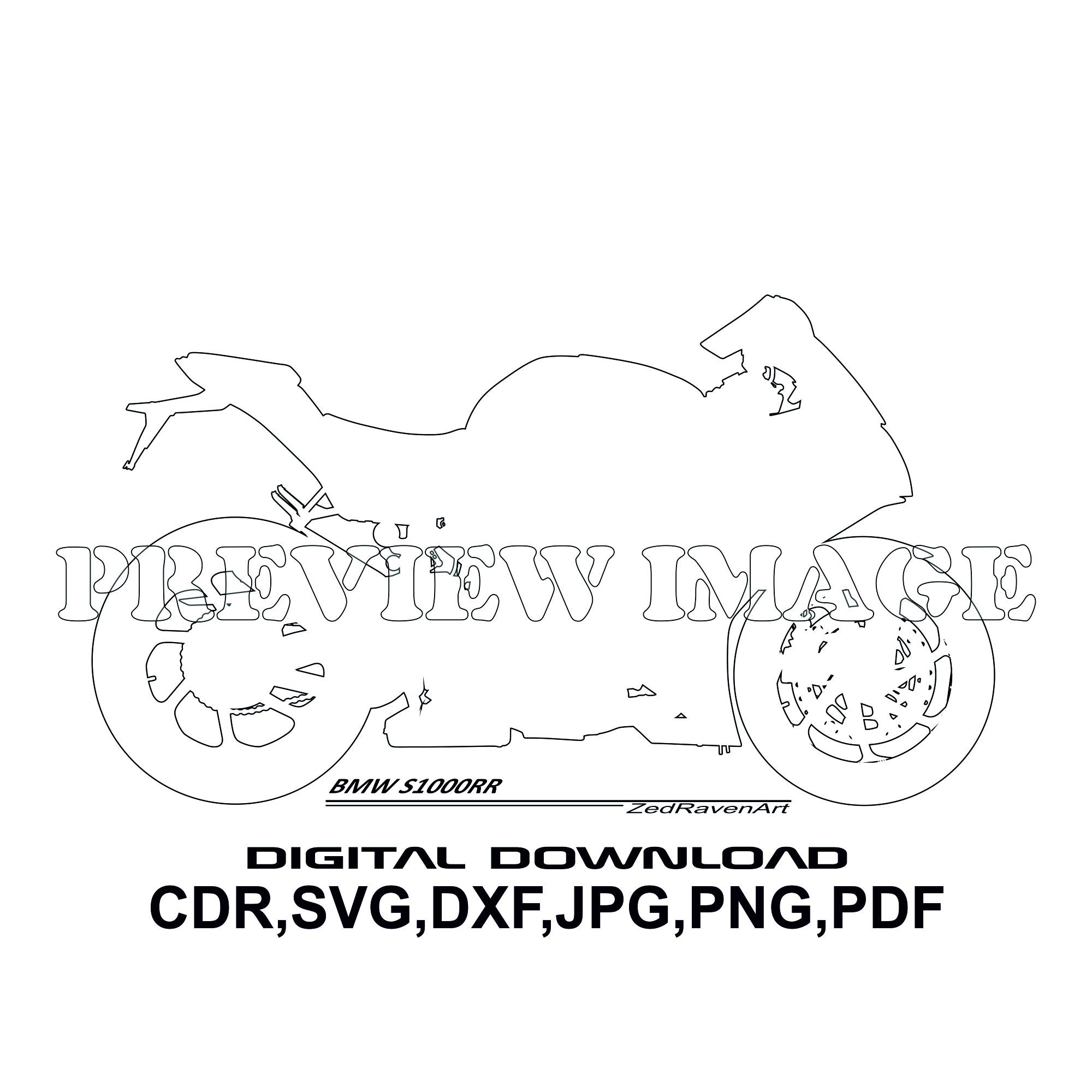 BMW S1000RR - Motorcycle Motorbike Vector Graphic Digital Artwork ...