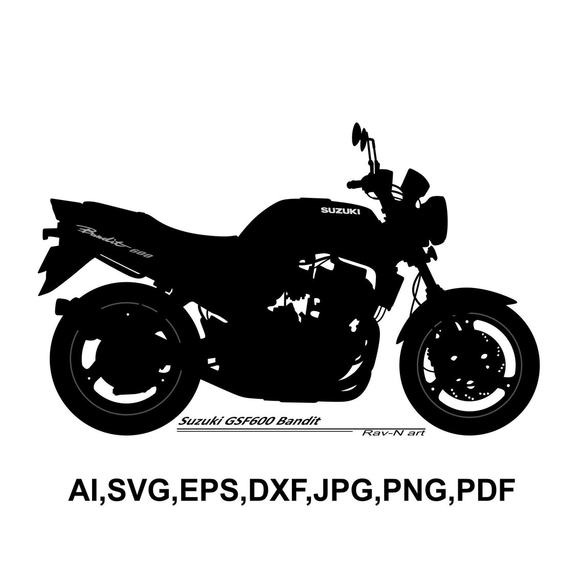 Suzuki GSF600 Bandit - Motorcycle Motorbike Vector Graphic Digital ...