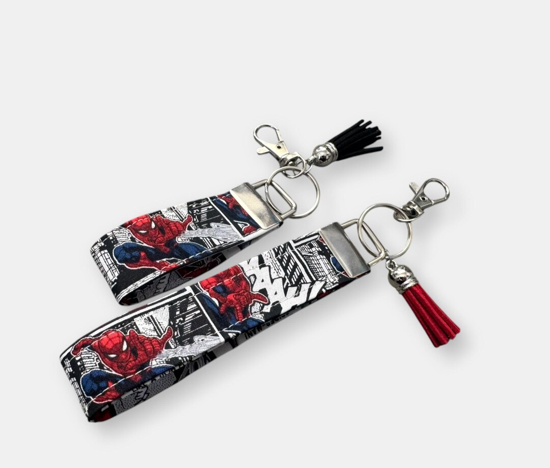 SPIDERMAN Key Chain / Key Fob / Wristlet - Choose Your Fabric and ...