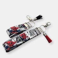 Spider-man Red Key Chain Avengers Symbol Charm Gold Chain Cute Bag ...