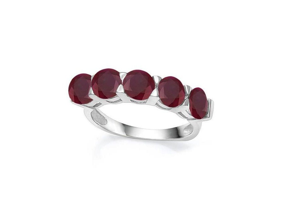 3.33 Ct Ruby 925 Sterling Silver Ring Estate Jewelry Statement Cocktail Engagement Band Ring Size 6