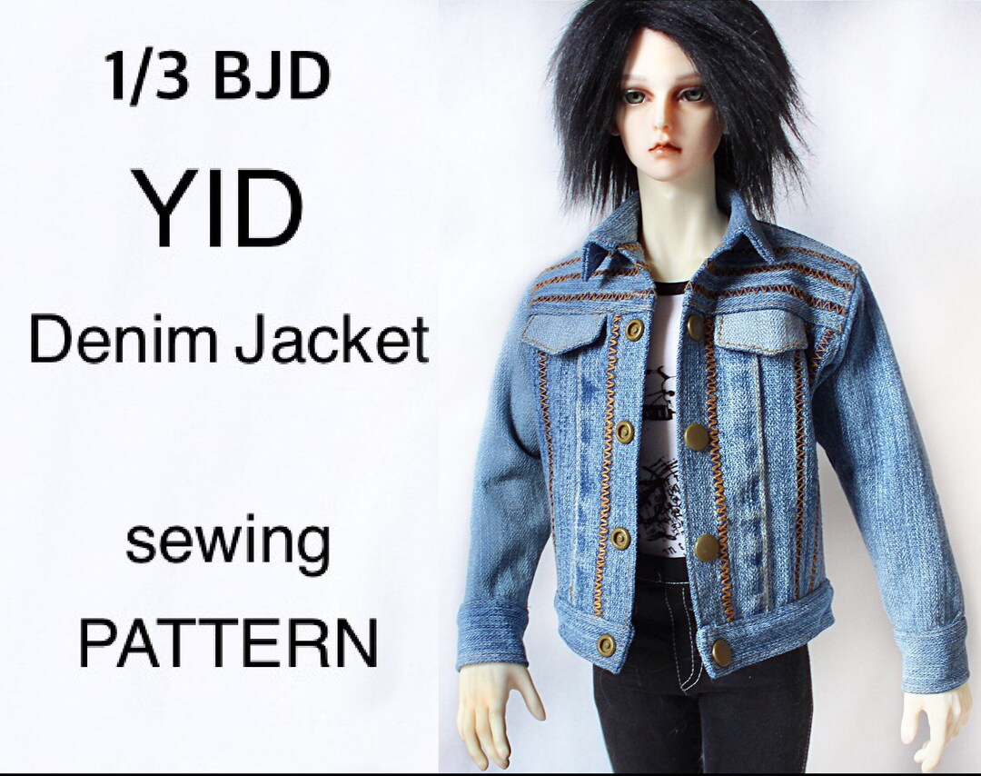 1/3 BJD Denim Jacket Sewing Pattern, Iplehouse YID, Diy Outfit, Clothes ...