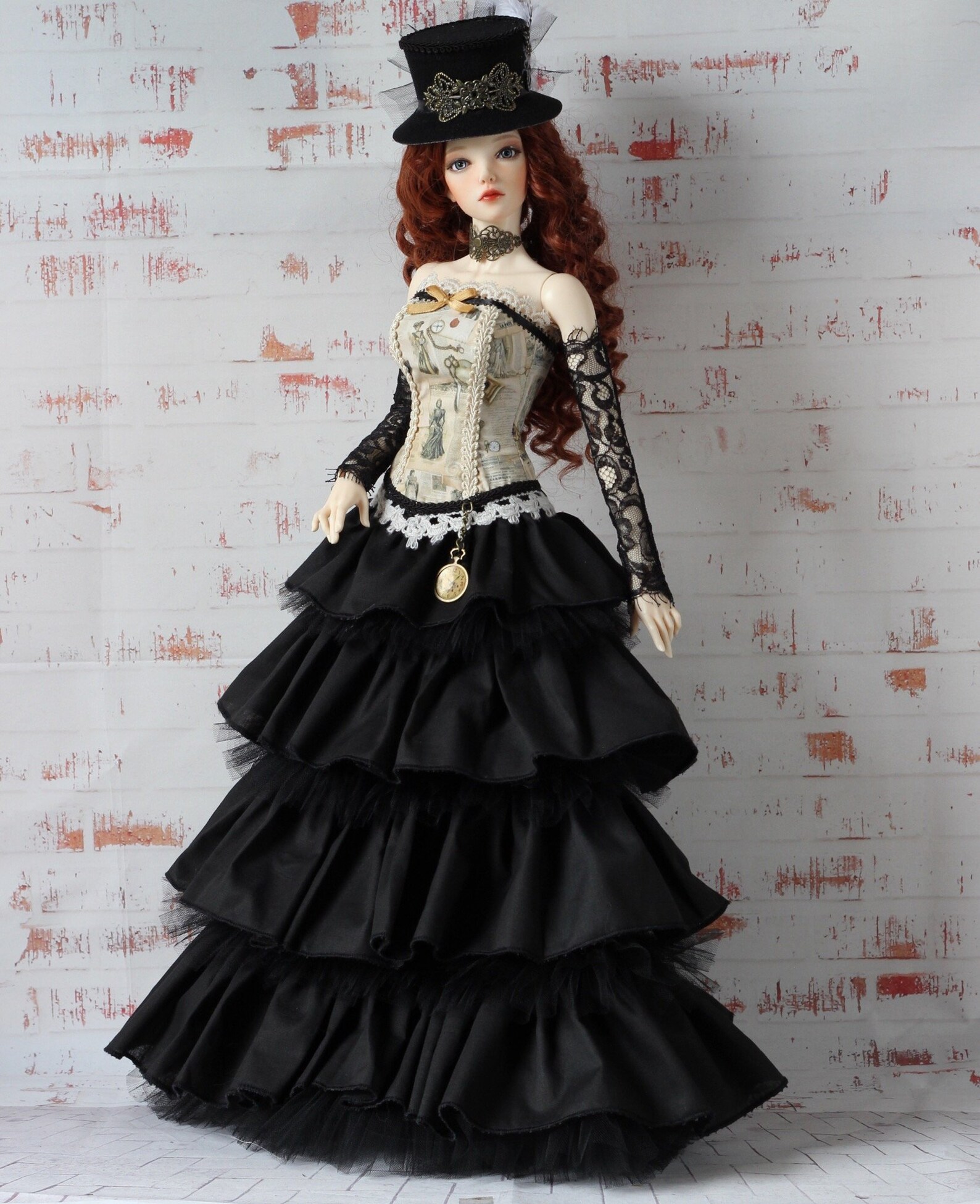 BJD STEAMPUNK OUTFIT Unique Sd Clothing Victorian Corset Doll Clothes ...