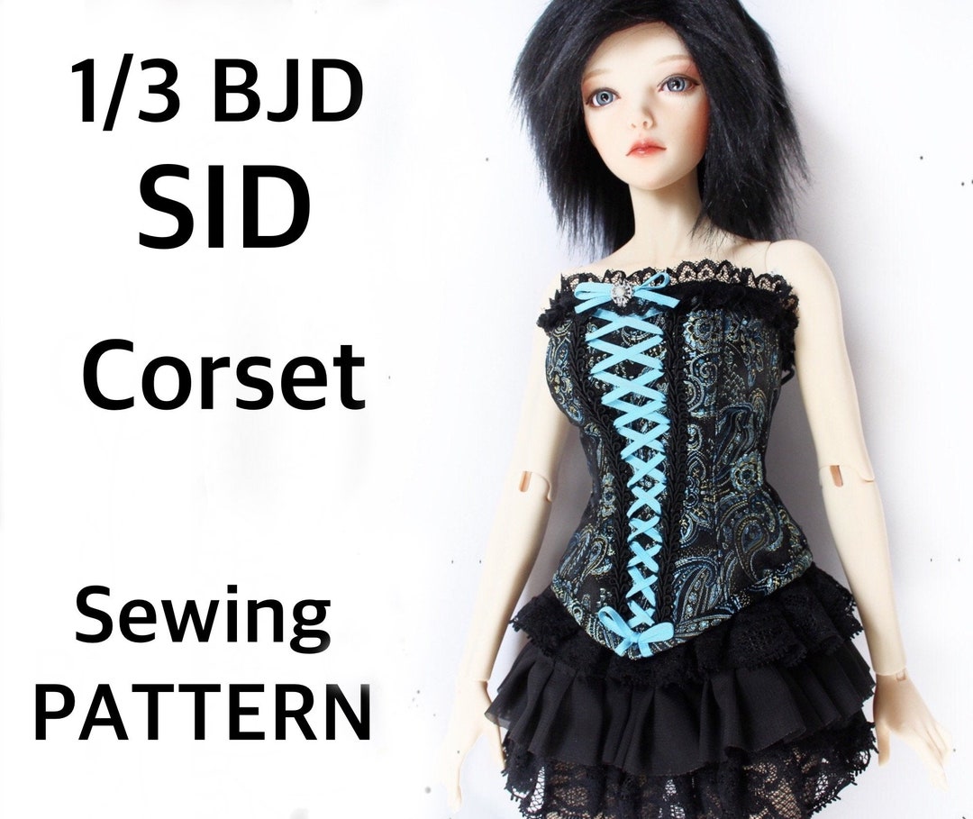 SID CORSET PATTERN, Bjd Sewing Pattern, Diy Doll Outfit, Bjd Clothes ...