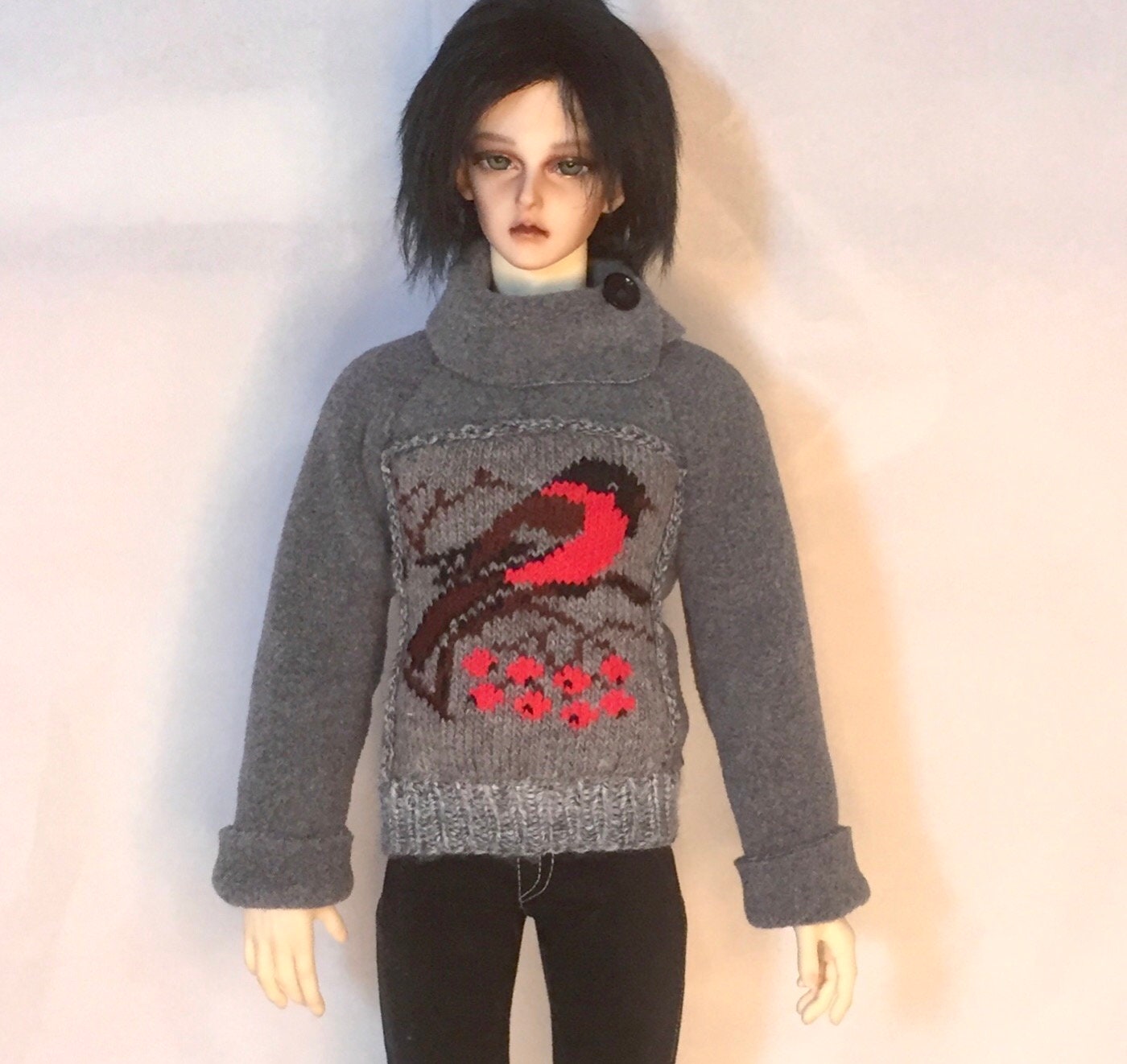 1/3 BJD SID SWEATER male Outfit Clothing gray fleece Doll Boy | Etsy