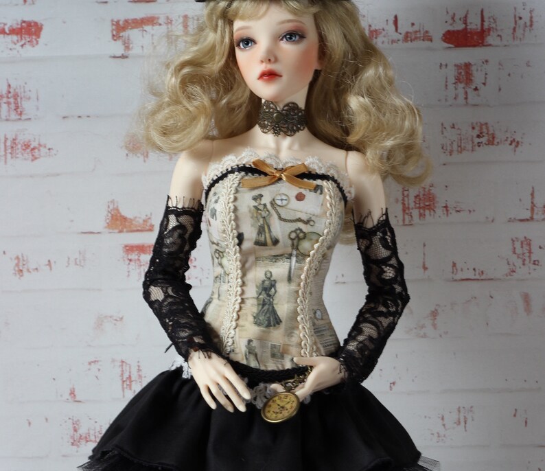 BJD STEAMPUNK OUTFIT Unique Sd Clothing Victorian Corset Doll Clothes ...