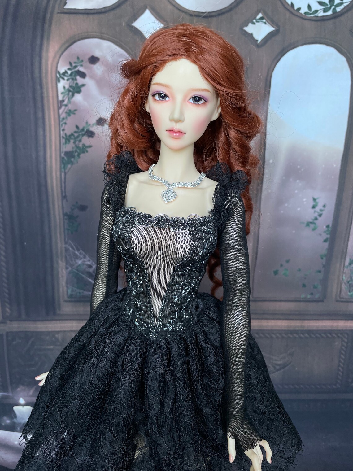 BJD Gothic Black Dress Unique Bjd Outfit Clothes Doll Clothing | Etsy