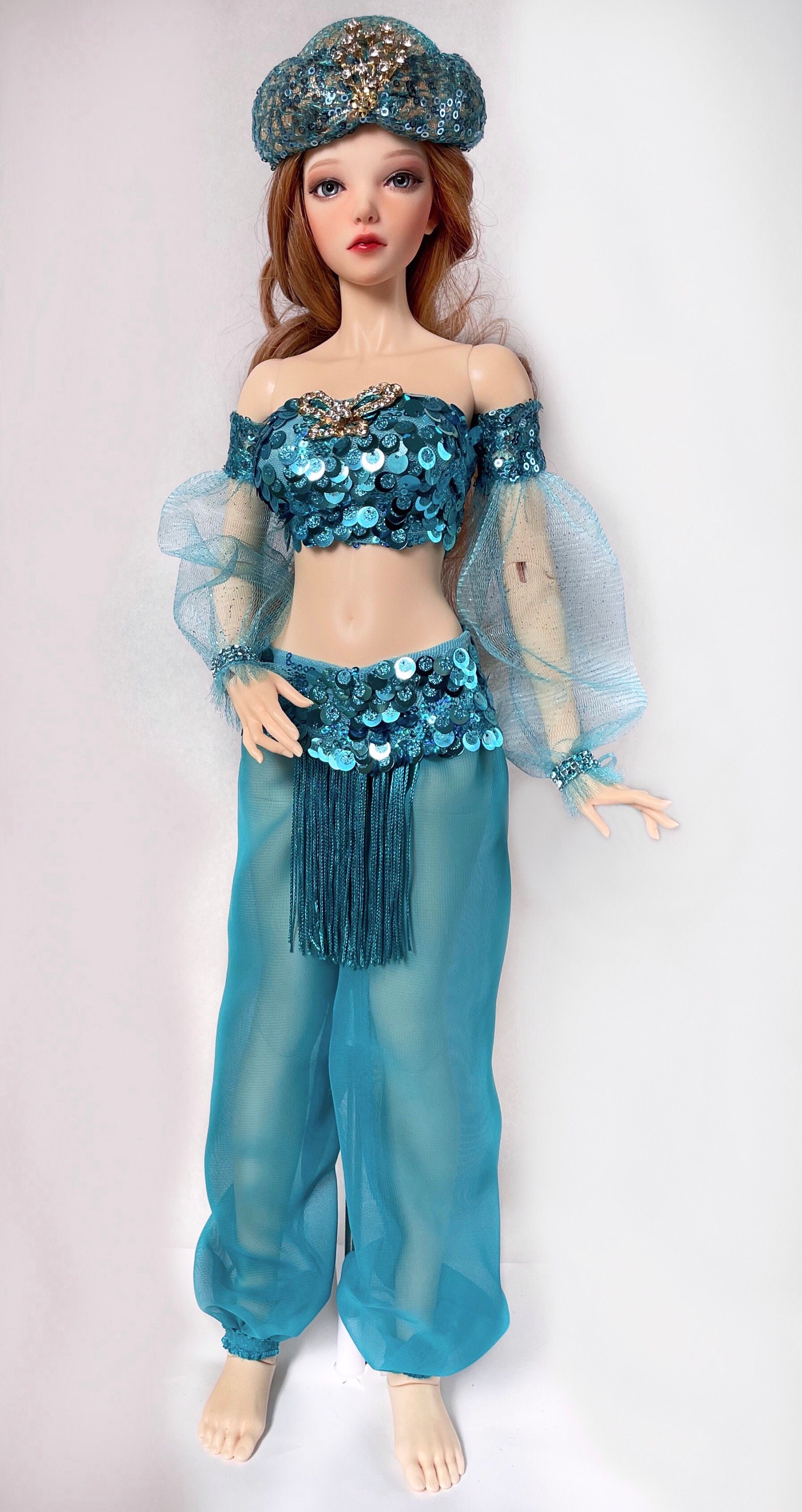 1 3 Bjd Turquoise Arabian Outfit Harem Costume Princess Etsy