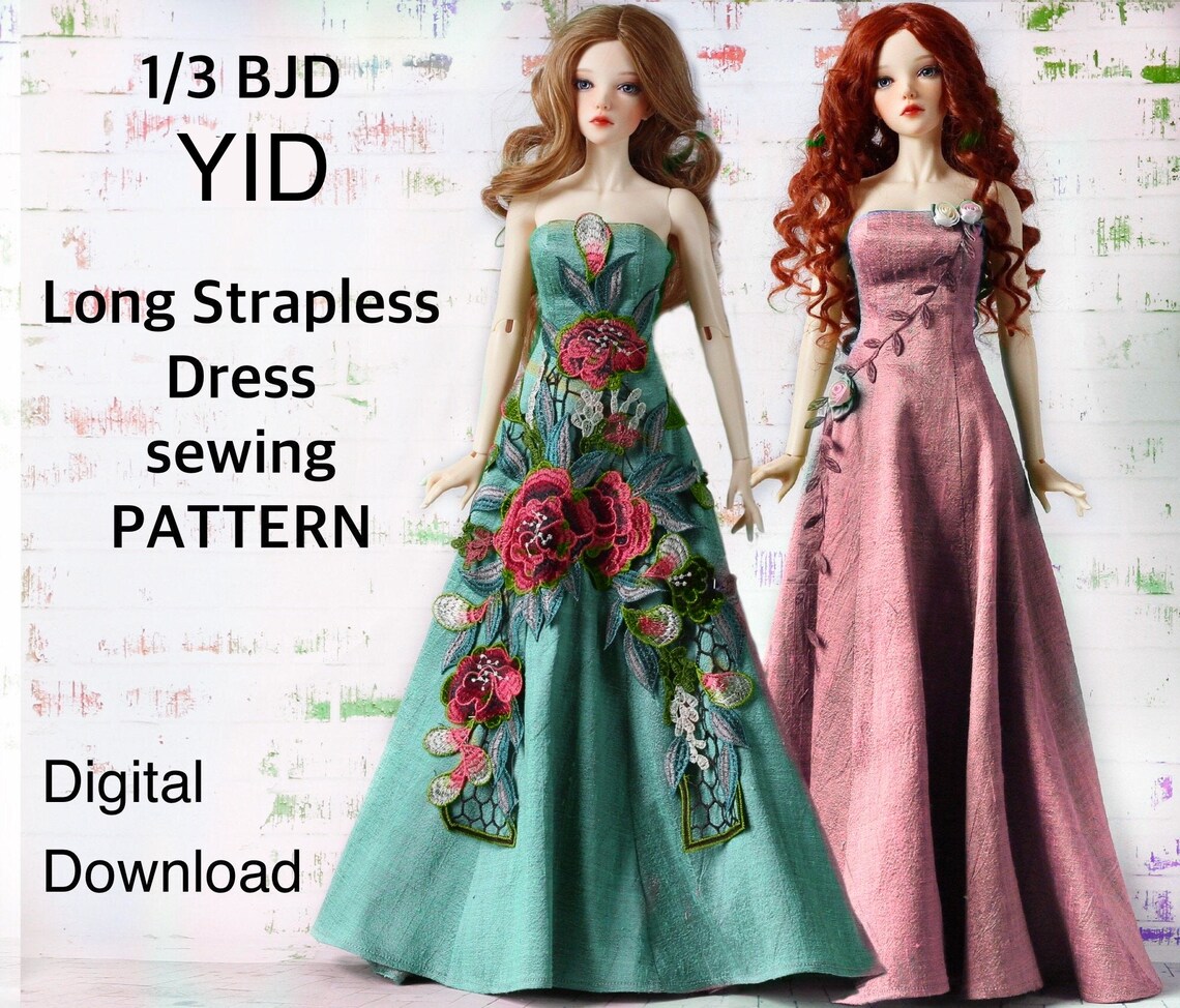 SEWING PATTERN BJD Yid SD16 Dress Long Female Gown Diy Outfit Clothes ...