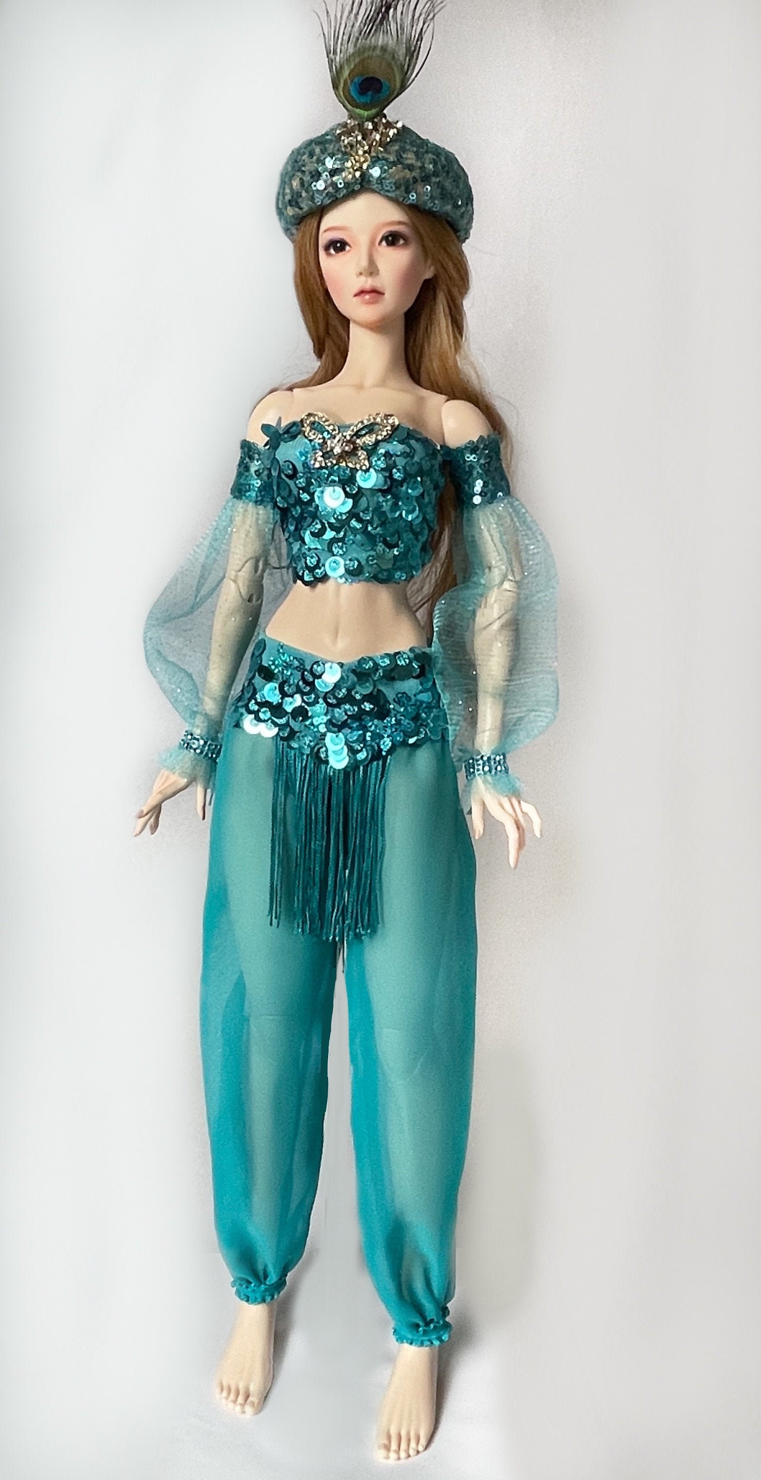 1 3 Bjd Turquoise Arabian Outfit Harem Costume Princess Etsy