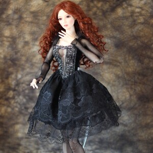 BJD Gothic Black Dress Unique Bjd Outfit Clothes Doll Clothing SID YID ...