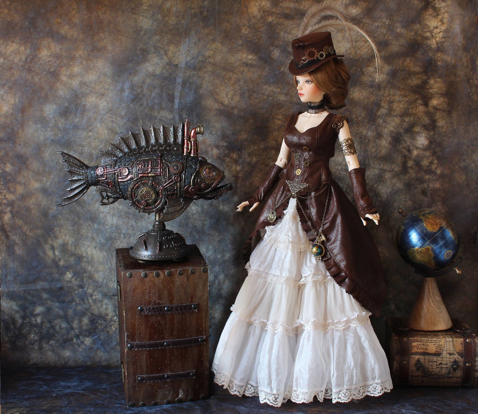 BJD Steampunk Costume Full Set Unique Bjd Outfit Clothes Doll - Etsy