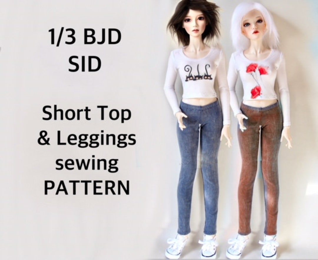 BJD Sid Doll Clothes Sewing Pattern: Top & Leggings (PDF Pattern) - Etsy