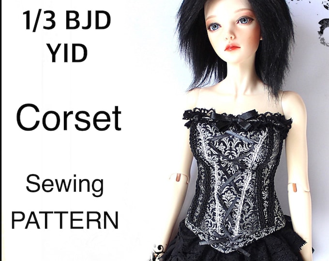 1/3 BJD PATTERN, YID Corset , Bjd Sewing Pattern, Bjd Outfit Pattern ...