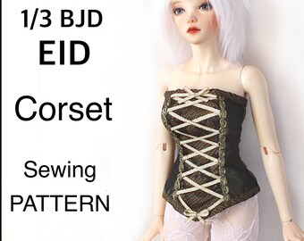 SID CORSET PATTERN, Bjd Sewing Pattern, Diy Doll Outfit, Bjd Clothes ...