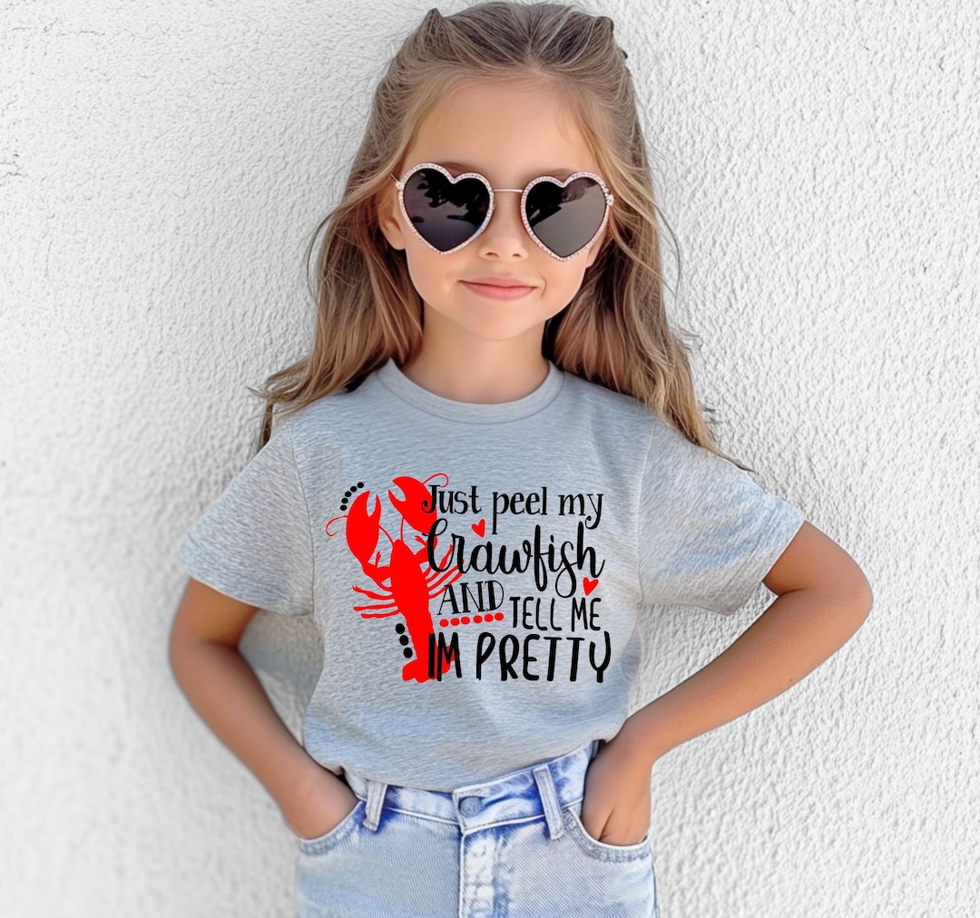 Girls Crawfish Boil Shirt, Crawfish Shirt for Girls, Peace Love ...