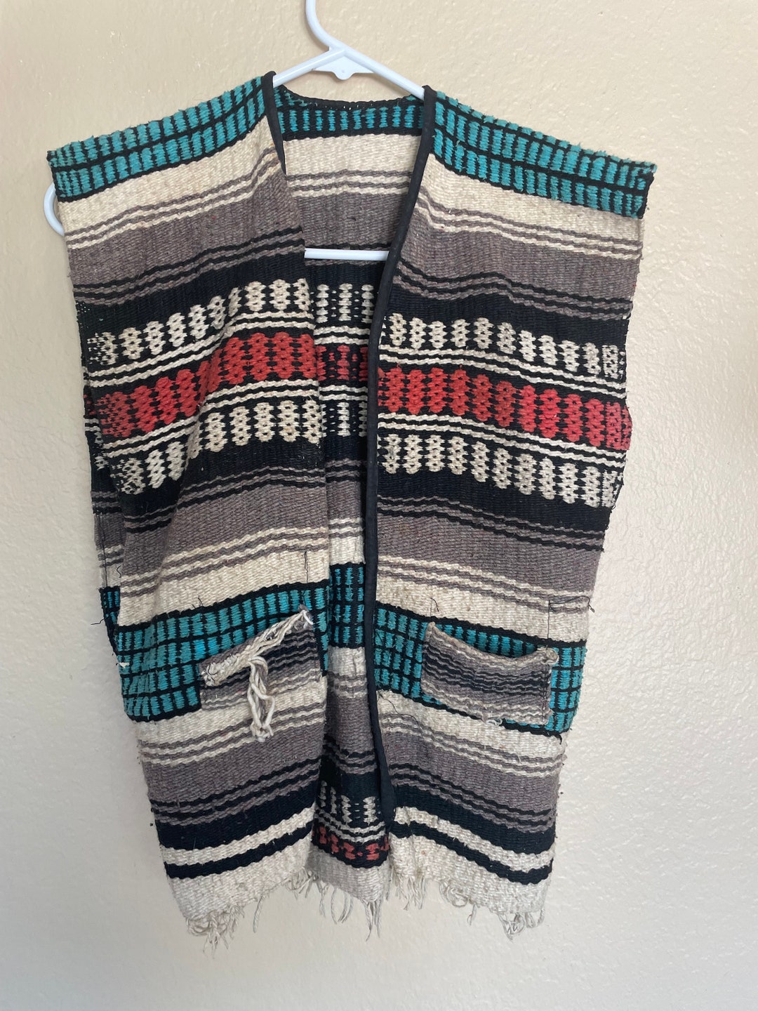 Vintage Wool Mexican Vest. Grateful Dead - Etsy