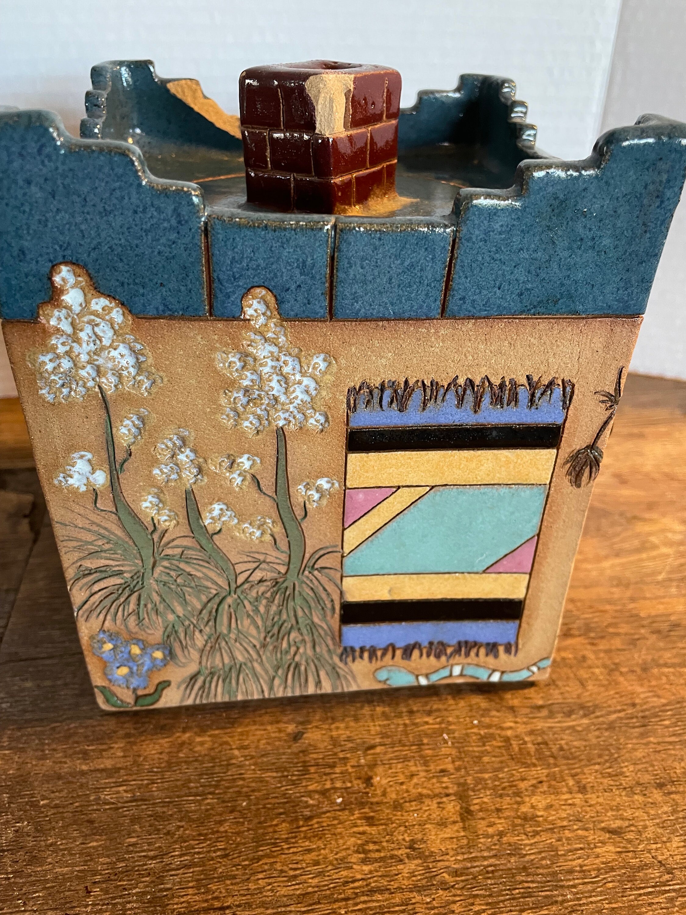 Vintage 1999 Pat Aguilar Art Pottery Cookie Jar. Southwestern ...