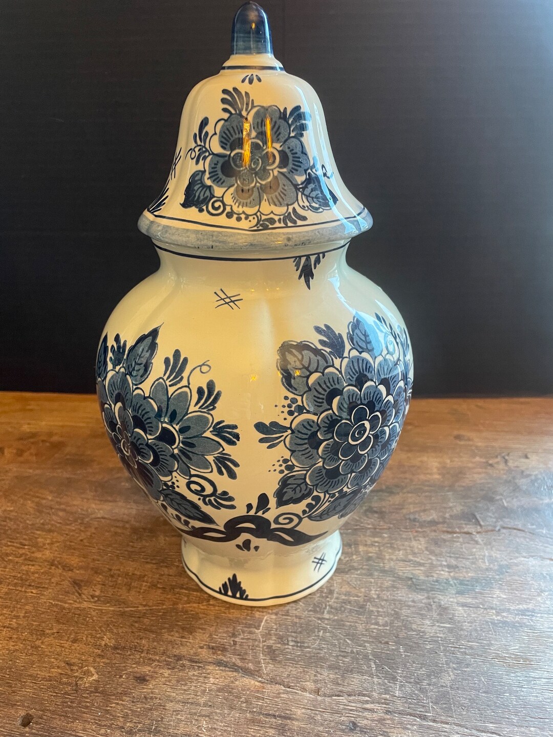 RARE Mid-20th Century Blue White Floral Dutch Blauw Delft - Etsy