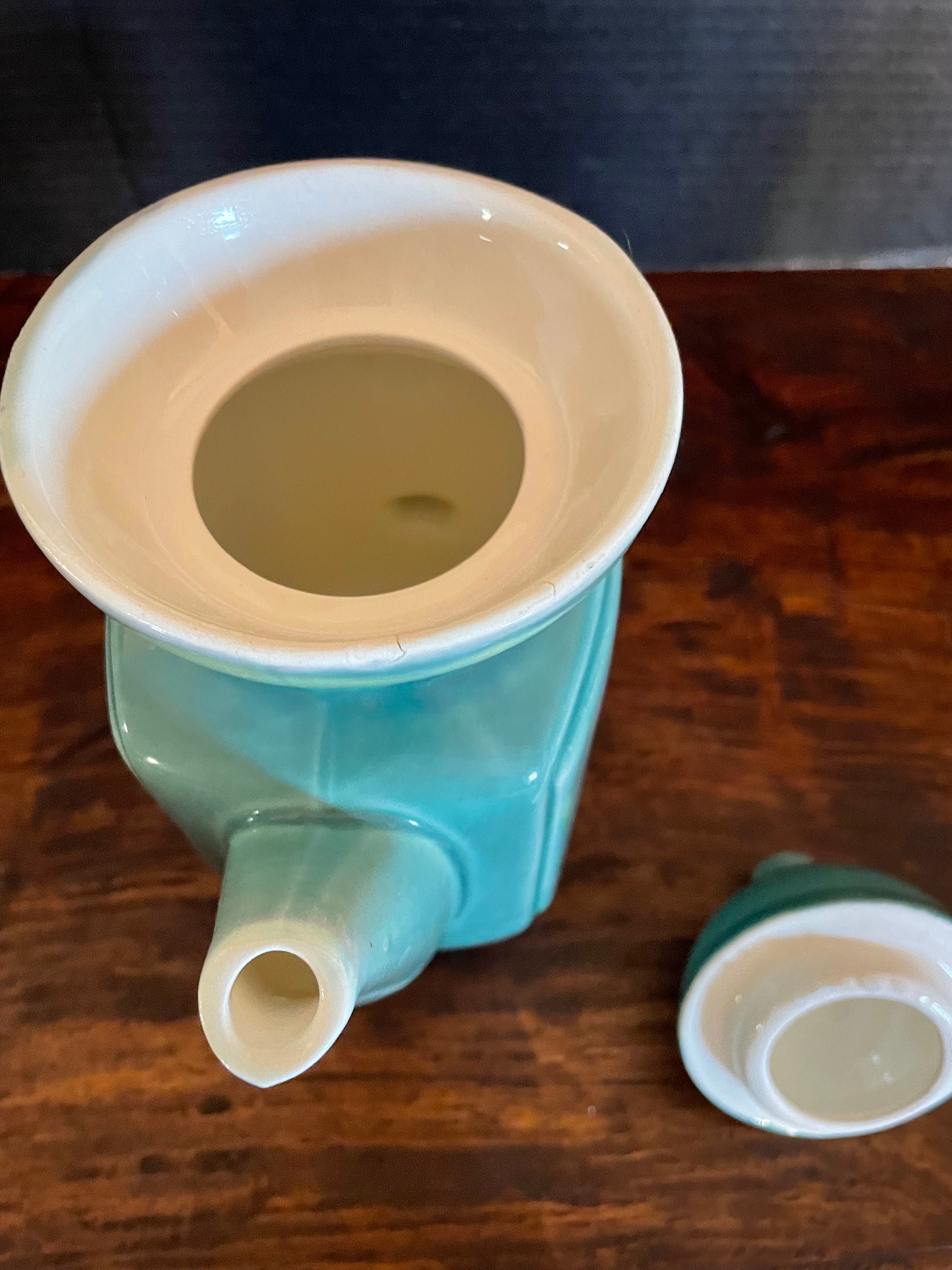 Vintage/antique Green Art Deco Teapot. Makers Mark on Bottom ...