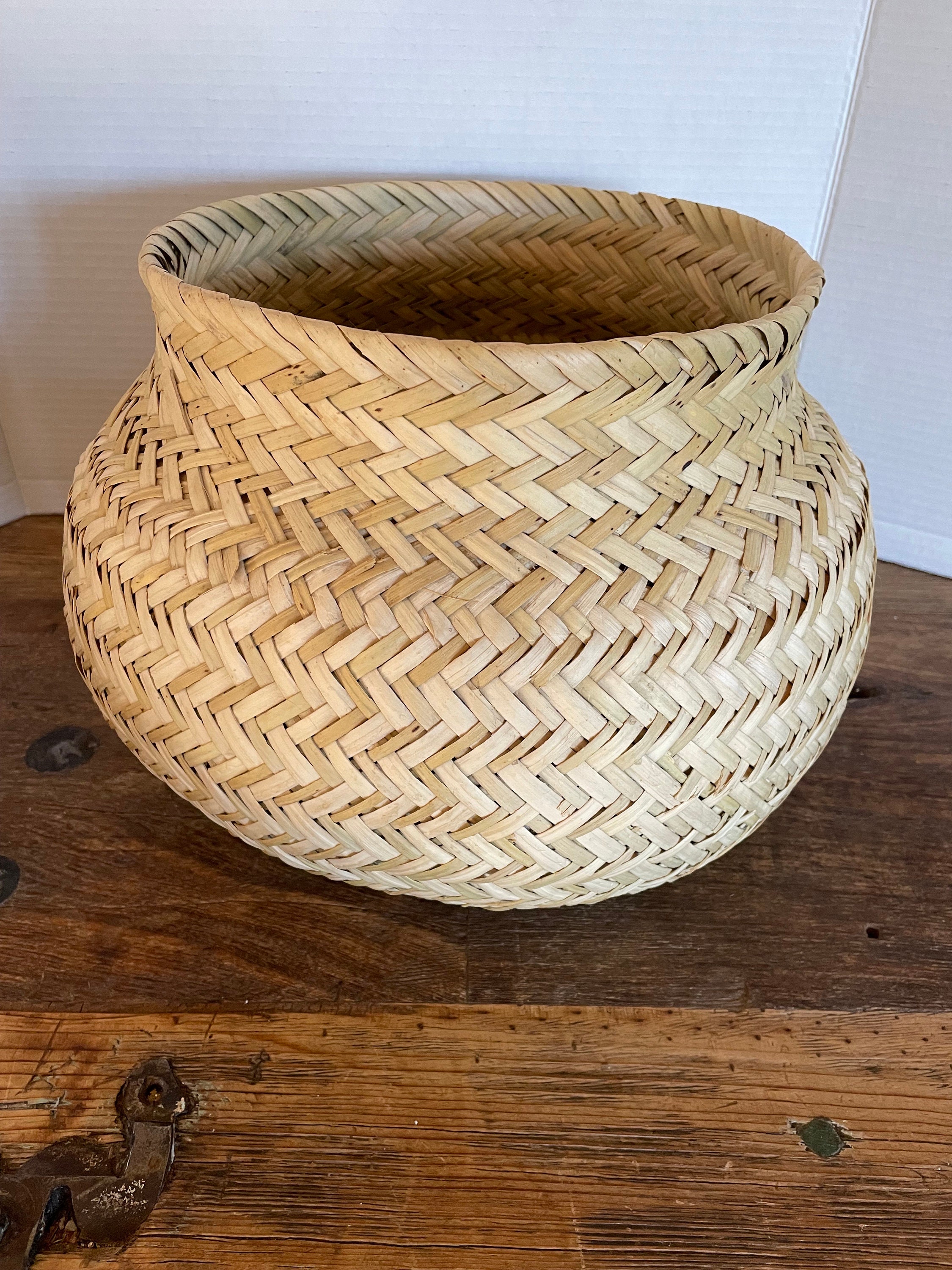 Vintage Raramuri Tarahumara Handwoven Double Weave Basket Native ...