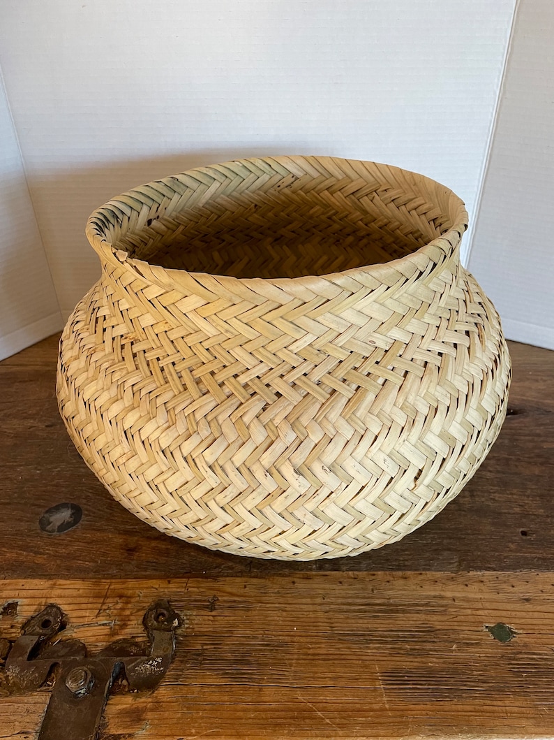 Vintage Raramuri Tarahumara Handwoven Double Weave Basket Native ...