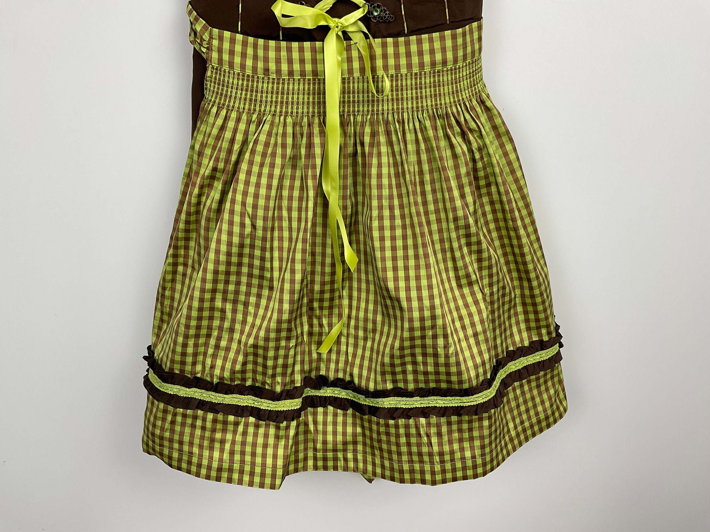 Vintage Dirndl Dress Alpen Apron Austrian Cotton Embroidered - Etsy