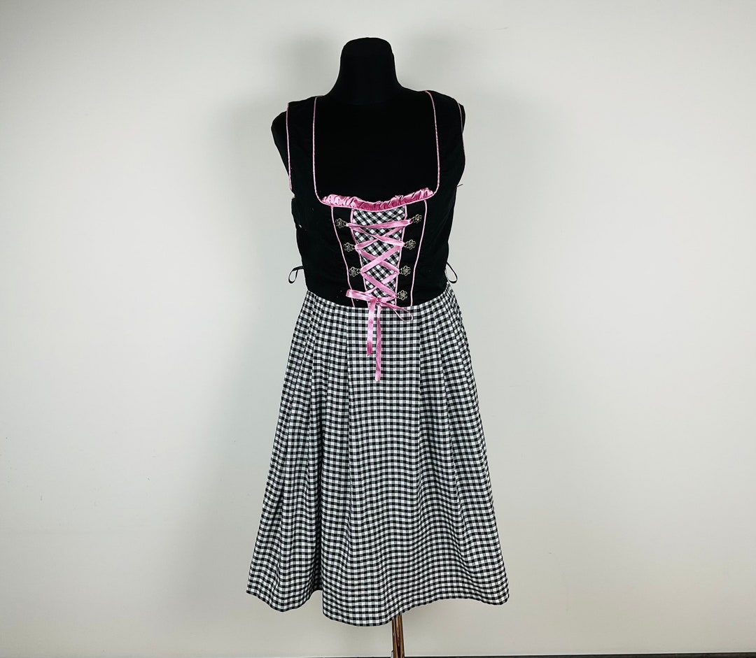 Vintage Dirndl Dress Trachten Style Cotton Tirol Bavaria Oktoberfest ...