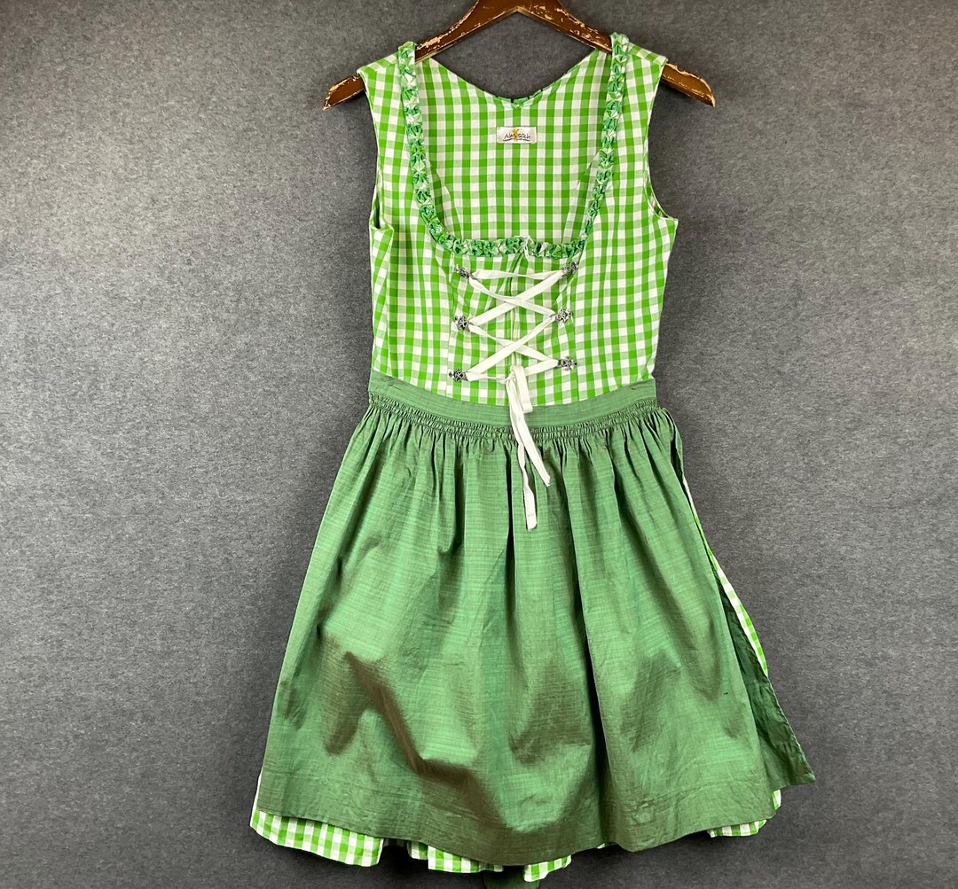 Vintage Dirndl Dress and Apron Trachten Style Cotton Tirol Bavaria ...