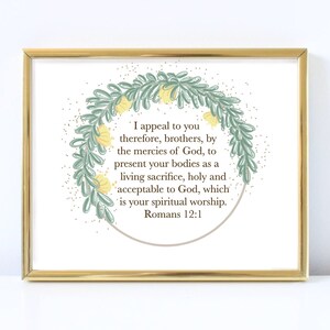 Romans 12:1 Print Bible Study Gift Printable Wall Art - Etsy