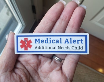 Critical Care Medical Equipment ID Sticker special Needs, Additional ...