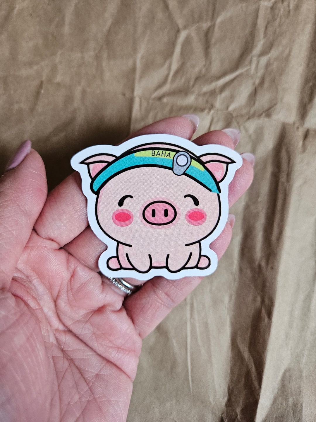 BAHA Headband Pig (inclusion, Hearing Loss, Aid, Deaf, Bone Conduction ...