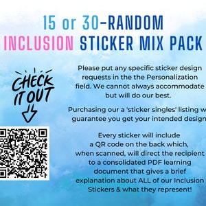 10/30 Mix Pack Inclusion Stickers (feeding Tube, Visual Impairment, O2 ...