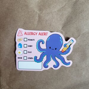Allergy Alert ID Sticker (inclusion Pack, Epipen, Epi Pen, Allergy ...