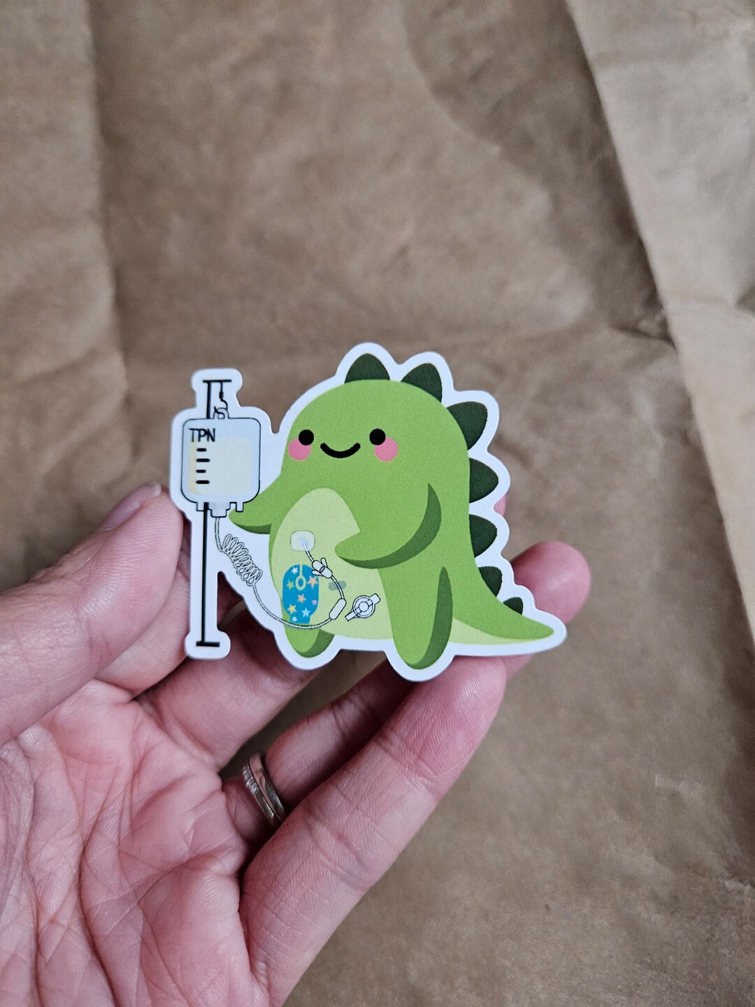 TPN Ostomy Tubie Dino central-line Assistive Devices - Etsy