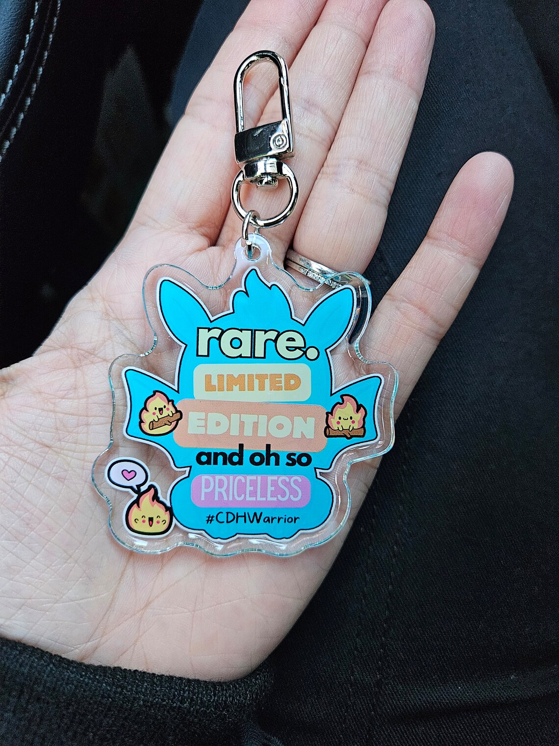 Fired up CDH Dragon Keychain (rare Disease, O2 Prong, Tubie, Gtube ...
