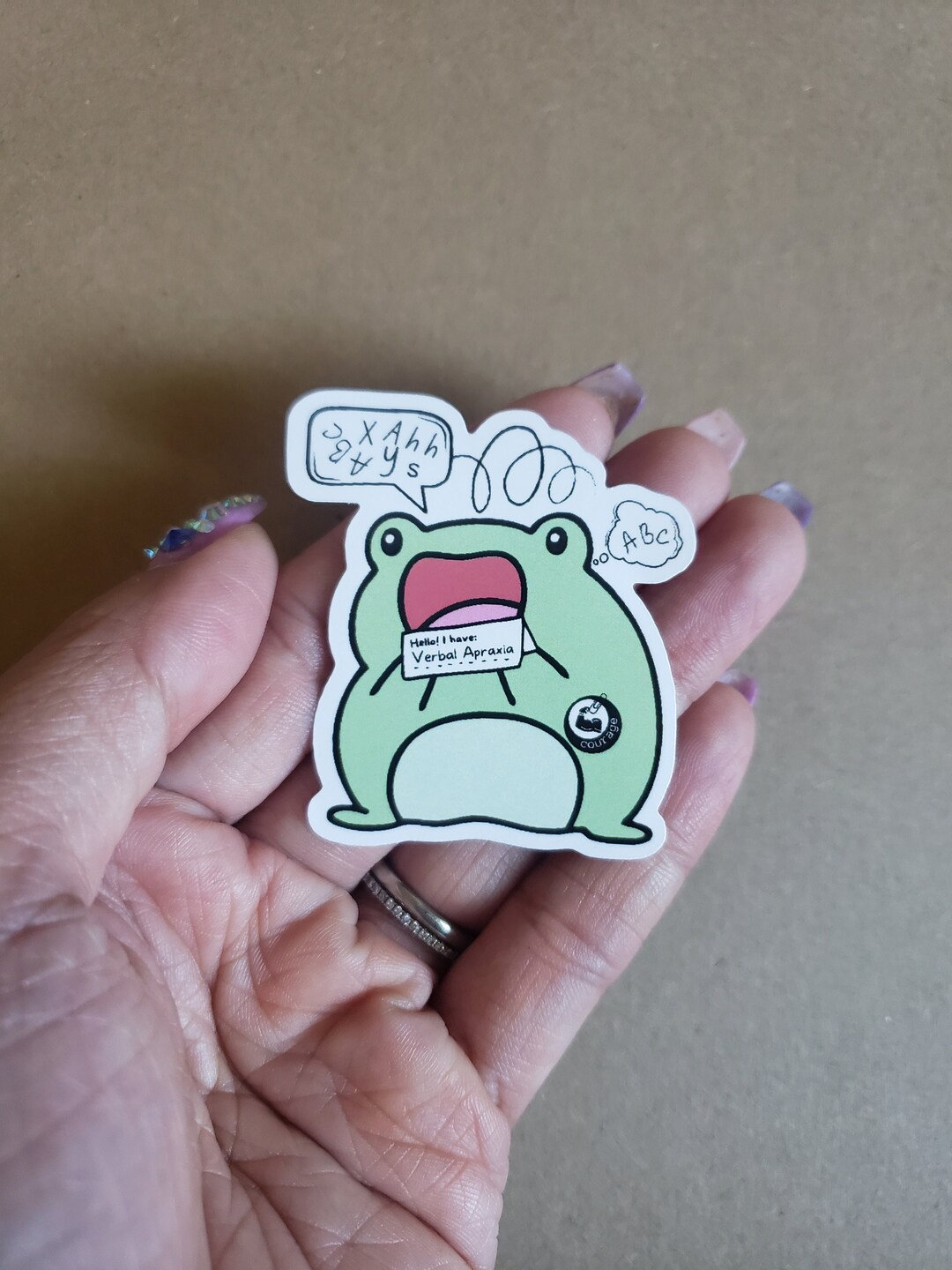 Vocal Verbal Apraxia Frog (speech, AAC, Inclusion, Disability ...