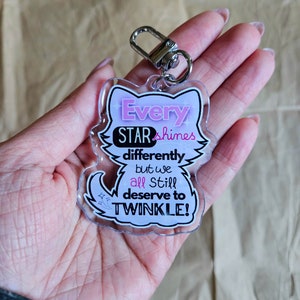 Shining Star AFO Tubie Kitty Keychain (rare Disease, Gtube, Ankle Foot ...