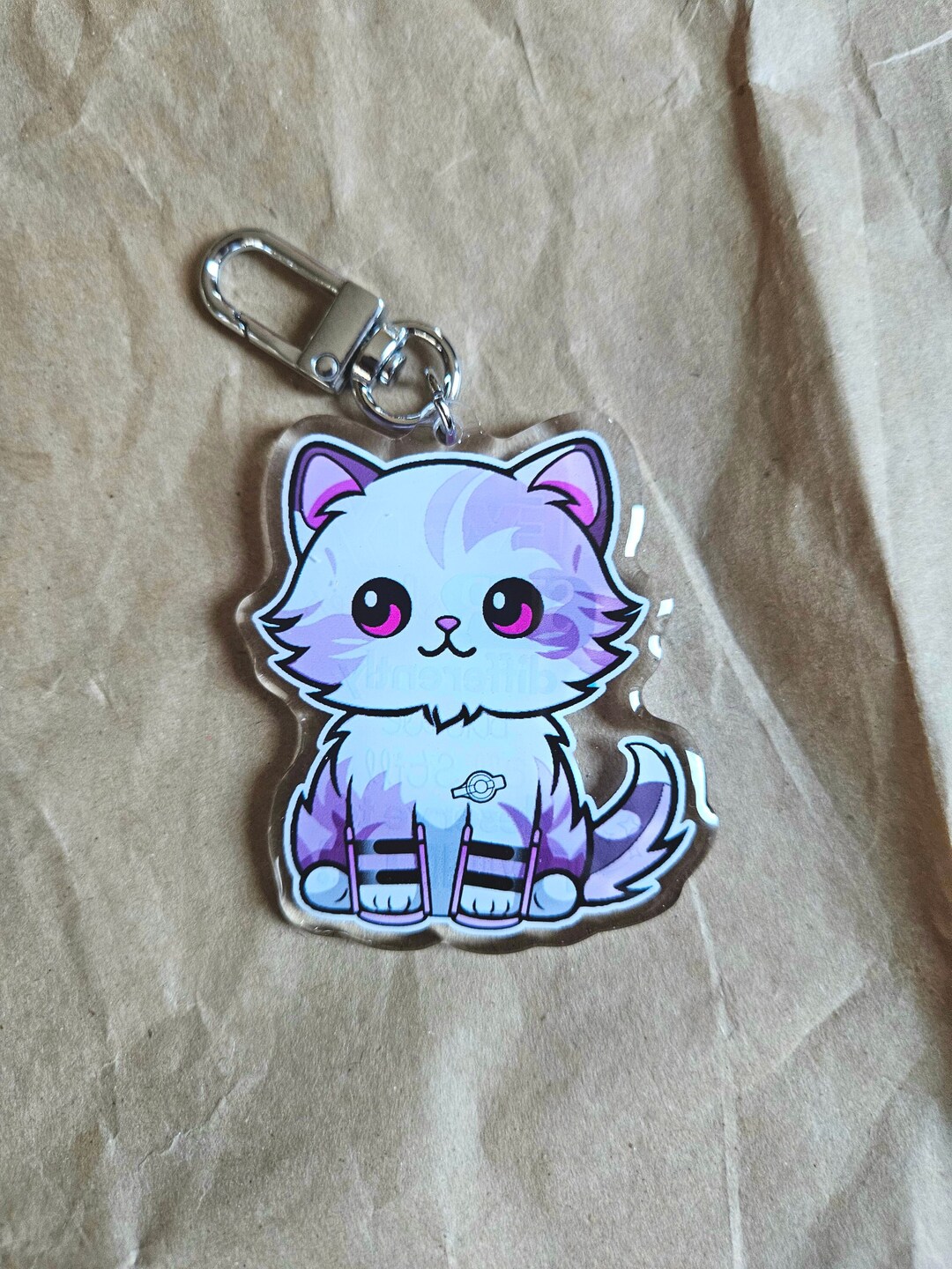 Shining Star AFO Tubie Kitty Keychain (rare Disease, Gtube, Ankle Foot ...